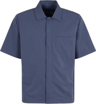Herno Homme, Chemises, Bleu, Taille: 2XL Seercrease Jersey Bowling Shirt