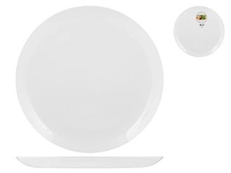 Pengo 6805427 Premier Teller aus Glas, Opal, Wei&szlig;, 27 cm, Glas