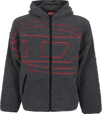 Diesel Homme, Sweatshirts et sweats &agrave; capuche, Gris, Taille: S s-zat Teddy Sweat &agrave; capuche SweaT-shirt