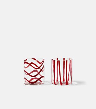 NasonMoretti Set Cyrcus aus zwei Tumbler-Gl&auml;sern