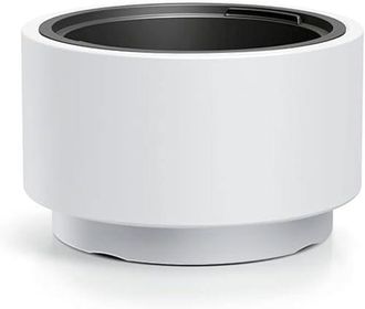 Prosperplast Wei&szlig;es Pflanzgef&auml;&szlig; mit Beh&auml;lter, HEOS Kollektion, 29,8 x 29,8 x 19 cm