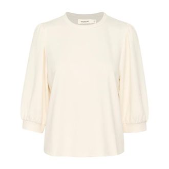 Soaked In Luxury SweaT-shirt Blanc &agrave; Manches 3/4 Whisper - Femme - Tops - Blanc - Taille: 42 FR