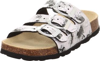 Superfit Mädchen Fussbettpantoffel 1-800113 Hausschuhe, Weiss Mehrfarbig 0030, 37 EU