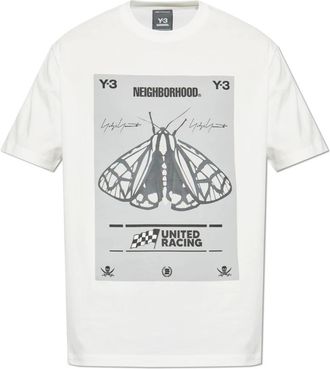 Yohji Yamamoto unisex, Tops, Blanc, Taille: XL Nbhd Graphic Tee