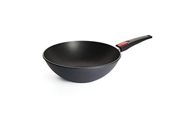 Woll Diamond Lite Wok - Induction -, Ø 30 cm, hauteur 10 cm, avec manche amovible - Convient à tous les types de cuisinières, antiadhésif, fonte daluminium