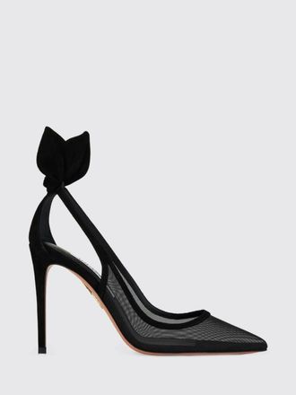 Aquazzura Bow Tie Pumps aus Netz-Nylon mit hohem Absatz und Knoten