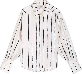 Alysi Femme, Blouses et Chemises, Beige, Taille: 42 FR Chemise ample en soie