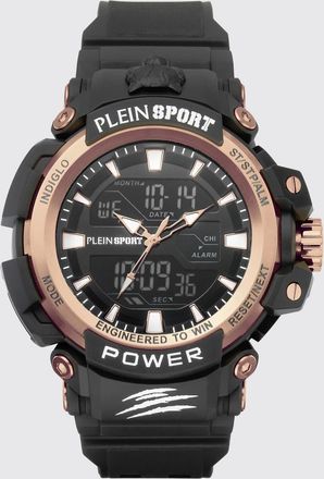 Plein Sport Gro&szlig;e Combat Uhr aus Stahl und Silikon