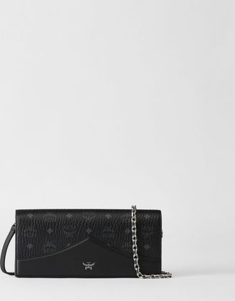 MCM Diamond Clutch in Visetos-Leder-Mix BLACK VISETOS LEATHER MIX