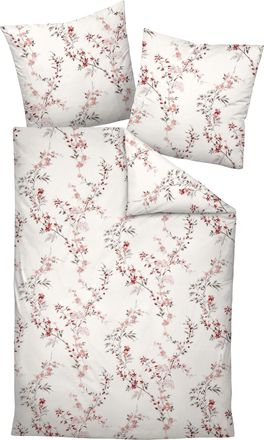 Janine Bettwäsche Feinbiber rosa Größe 1x 155x200 cm + 1x 80x80 cm