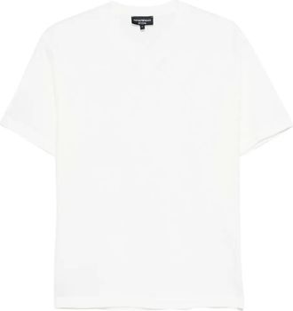 Emporio Armani t-shirt à col v - Blanc