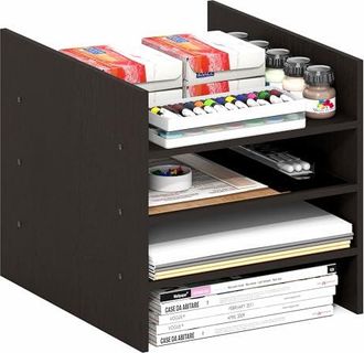 Furinno Cubicle W&uuml;rfel-Einsatz, 3-Ebenen Cube Organizer, 3-st&ouml;ckiges Regalzubeh&ouml;r, passend f&uuml;r Furinno Triple Thick Cubes und IKEA Kallax, f&uuml;r Aufbewahrung un