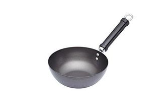 KitchenCraft World of Flavours Antihaft-Wok aus Karbon-Stahl für Induktion - 20 cm - geeignet für alle Wärmequellen - kleine Wok-Pfanne