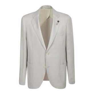 Lardini Hopsack Jacke - - Suits - Herren - Beige - XL