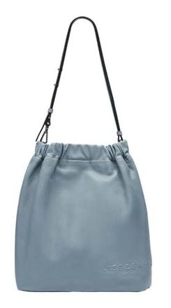 Liebeskind BERLIN Ruffle Sheep Natural Cloud Hobo Bag M Blue Heaven