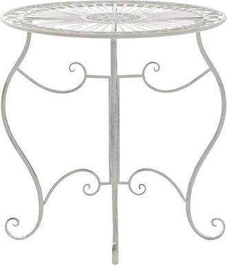 Clp Table jardin rustique de style rustique Table basse de diff&eacute;rentes couleurs Couleur : Blanc antique