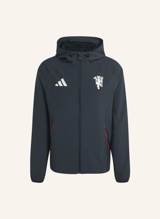 adidas Machchester United Tiro Travel Windbreaker, Durchgehender Reissverschluss gruen