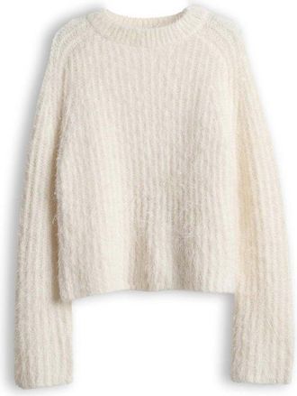 OPUS Strickpullover Pontes aus flauschigem Strick Gerade Form mit Raglan&auml;rmeln und lockerem Schnitt