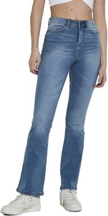 Noisy May Noisy may Nmsallie Hw Flare Vi162lb Noos, Bleu Jeans Clair, 30W x 32L Femme
