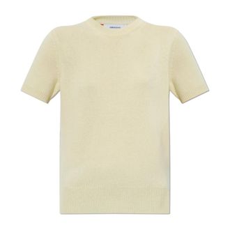 Ferragamo Femme, Pulls, Jaune, Taille: 40 FR Top en Cachemire