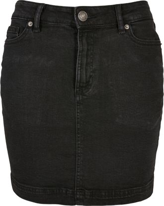 Urban Classics Damen Dames Organic Stretch Denim Mini Rok Rock, Black Washed, 27 EU