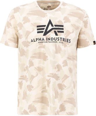 Alpha Industries Alpha Industries Herren Alpha Industries Camiseta Basic Camiseta Camo para Hombre Kurzarm Shirt, Sand Camo