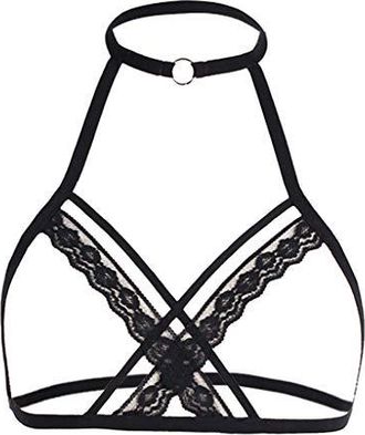 Generic Femmes Cage Soutien-Gorge s&eacute;duisant Hollow Strappy Bustier Cage Bra Bra Out &eacute;lastique Womens Lingerie