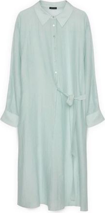 Fiorella Rubino Femme, Blouses et Chemises, Vert, Taille: 42 FR Chemise longue avec liens