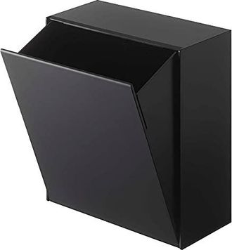 Yamazaki Tableware Yamazaki 5434 TOWER Film Hook Storage Box, black, ABS Resin, 17 x 8.7~16 x 20 cm