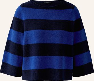 Oui Pullover Mit 3/4-Arm blau