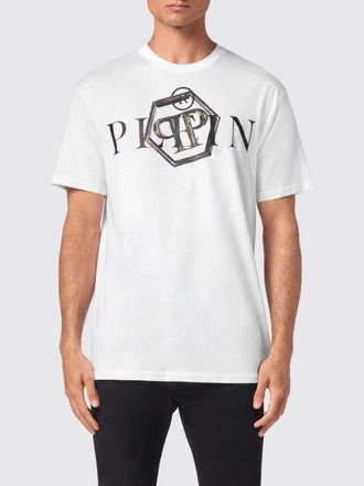 Philipp Plein T-shirt uni &agrave; col rond en coton avec logo