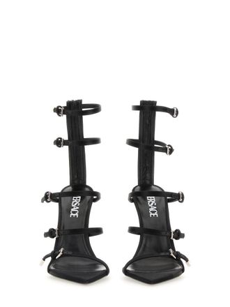 Versace Pin-Point Stiletto Sandal - Black