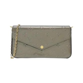 Louis Vuitton Pochette Felicie Monogram Vernis Pre-owned Sac Bandouli&egrave;re - Femme - Pre-owned - Gris - Taille: ONE Size