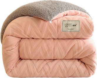 Generic Sherpa-Bettdecke, Dicke und Warme Bettdecke Im Winter -Mikrofasergef&uuml;lltes, Doppelseitiges Design, Flauschig Weiches Hygroskopisch Atmungsaktiv Kaschm