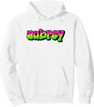 BDAZ Aubrey Graffiti Personalisierter Name Gr&uuml;n Rosa Frauen M&auml;dchen Pullover Hoodie