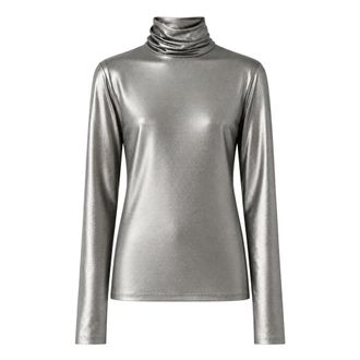 Meimeij Langarm-Rollkragen-T-Shirt - - Knitwear - Damen - Grau - S