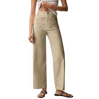 Generic Paperback Pantalon pour femme, couleur unie, &eacute;lastique, pantalon de loisirs, jaune, ample, kaki, XXL