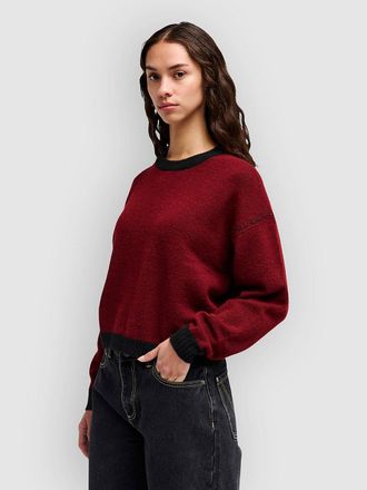 Rvca Dalas Flower Sweater brick red