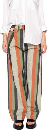 Thinking Mu Femme, Pantalons, Multicolore, Taille: 46 FR Wide Pantalons