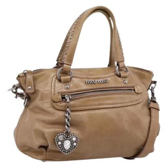 Miu Miu Sac &agrave; main Pre-owned - Femme - Pre-owned - Brun - Taille: ONE Size