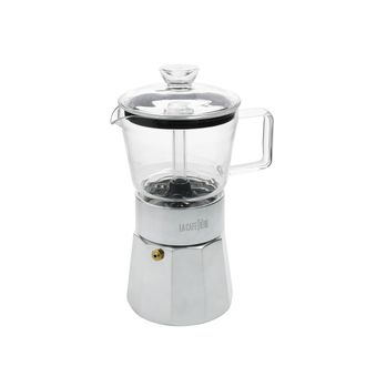 La Cafetière Verona Glas-Espressokocher, Chrom, 6 Tassen, Geschenkverpackung