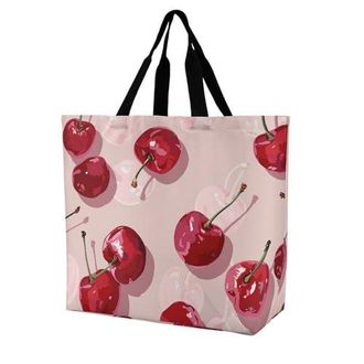 Generic Avec Motif De Cerises Sac Fourre-Tout Pliable Tote Bag Imperm&eacute;able Sac Courses Pour Shopping Voyage Gym