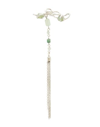 8 by YOOX FUTURISTIC LONG METALLIC & BEADS EARCUFF