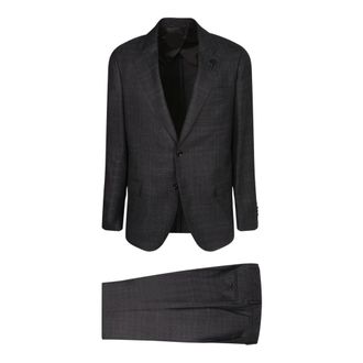 Lardini Costume Prince de Galles - Homme - Costumes - Gris - Taille: M