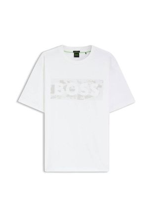 BOSS Herren T-Shirt TS_GLOBE LOGOPATTERN