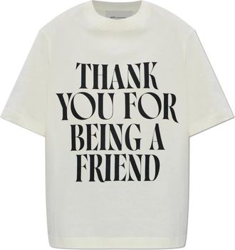 Ami Femme, Tops, Beige, Taille: 36 FR T-shirt imprim&eacute;