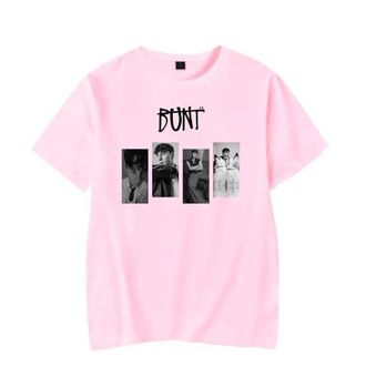 Generic Bunt Merch T-shirt classique à manches courtes avec logo graphique Tour Album Mode Cool Unisexe Chemise Vêtements pour lété, rose, XXL