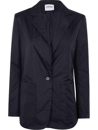 Aspesi blazer boutonn&eacute; &agrave; poche plaqu&eacute;es - Noir