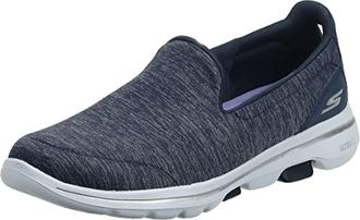Skechers Baskets Go Walk 5-Honor - pour Femme, Bleu (Bleu Marine/Blanc), 41 EU