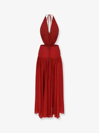 Zimmermann Womens Dress Indra Silk Red